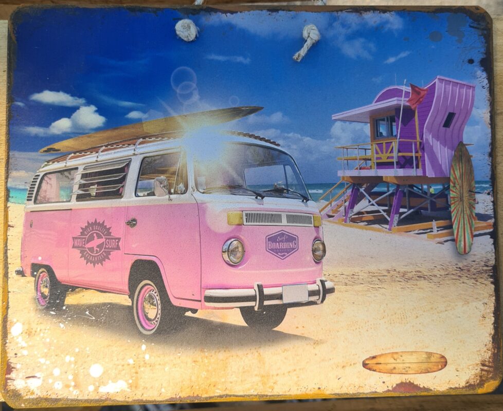 Plaque Métallique "Wave Surf" | Lokaliz